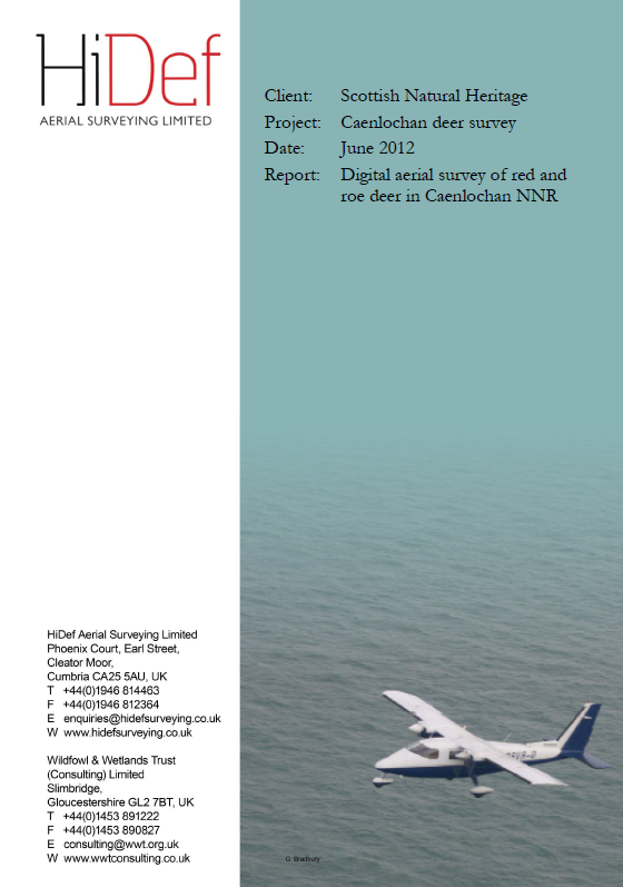 Webb, A. (2012). Caenlochan deer survey; Digital aerial survey of red ...
